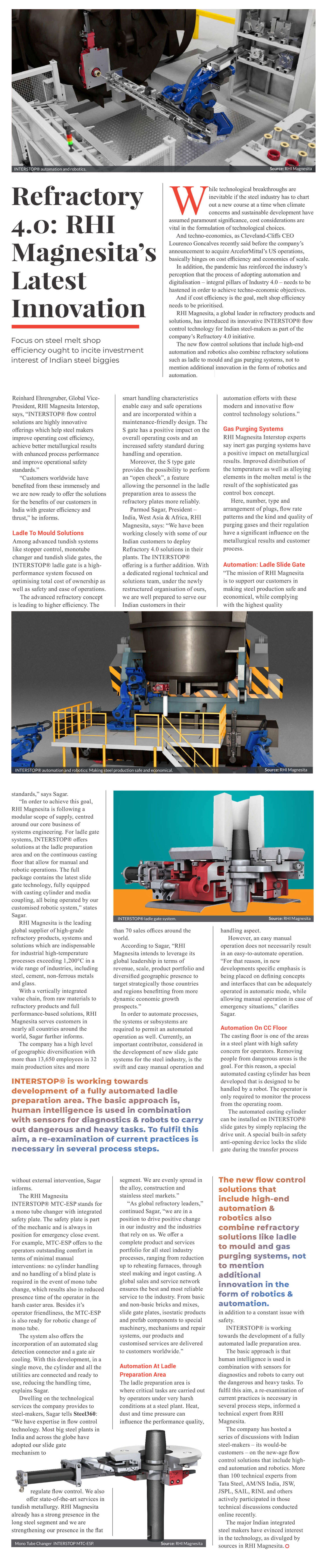 "Refractory 4.0: RHI Magnesita's Latest Innovation" | RHI Magnesita